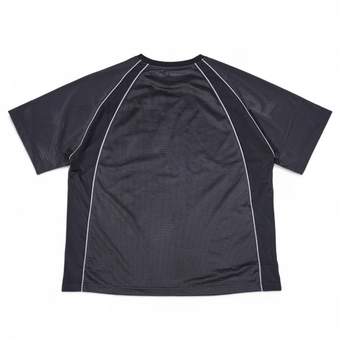 SIA-FIT “BLACK/REFLECTIVE MESH WORKOUT SHRIT